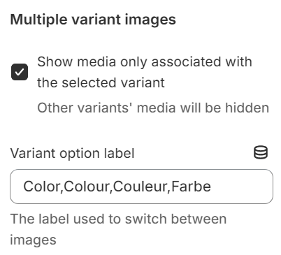 Multiple variant images – User Guides