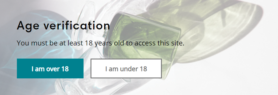 Age verification pop-up – User Guides